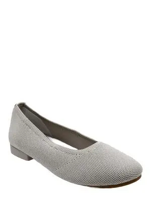 DAVID TATE Runway Metallic Ballet Flat - Silver Metallic