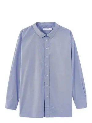 REGENT ROW Big And Tall Long Sleeve Stanton Shirt, Tailored Fit Blue-microcheck
