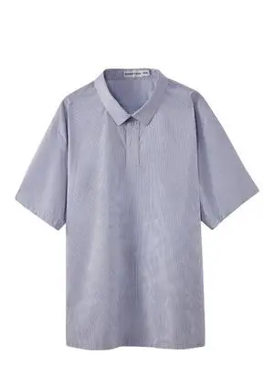 REGENT ROW Big And Tall Stanton Shirt Polo White-blue-microcheck