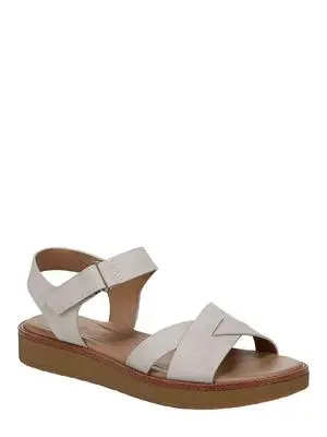 LIFESTRIDE LifeStride Wren Ankle Strap Platform Sandal Stone