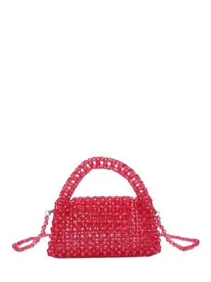 MODA LUXE Dolly Beaded Evening Bag - Fuchsia