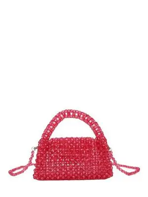 MODA LUXE Dolly Beaded Evening Bag - Fuchsia