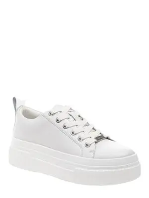 J/SLIDES NYC Lace-up Leather Platform Sneakers - White