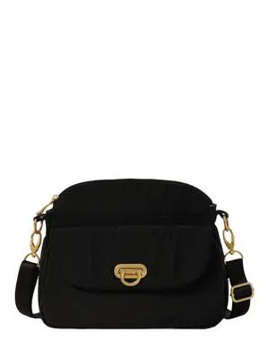 BAGGALLINI BAGGALLINI Coastal Flip Lock Crossbody Bag Black W/gold Hardware