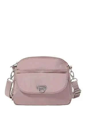 BAGGALLINI Coastal Flip Lock Crossbody Bag - Blush Shimmer