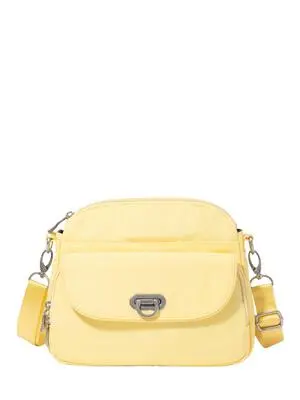 BAGGALLINI Coastal Flip Lock Crossbody Bag - Butter Yellow