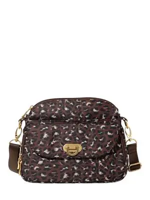 BAGGALLINI BAGGALLINI Coastal Flip Lock Crossbody Bag Ganache Cheetah Gold Hardware