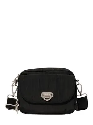 BAGGALLINI Coastal Flip Lock Camera Crossbody Bag Black