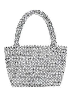 MODA LUXE Donna Rhinestone Evening Bag - Silver