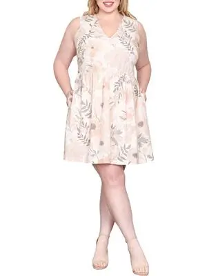 STANDARDS & PRACTICES Floral Sleeveless Dress - Earth Floral