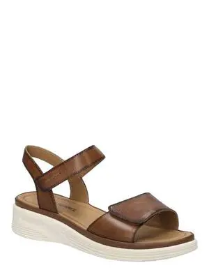 Josef Seibel Josef Seibel Severan Ankle Strap Wedge Sandals Cognac