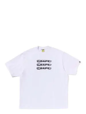 A BATHING APE Pin Logo Relaxed Fit Tee - White