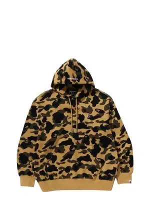A BATHING APE 1st Camo Jacquard One Point Relaxed Fit Pullover Hoodie - Yellow