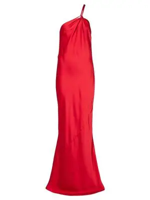 Norma Kamali One-shoulder Gown - Red