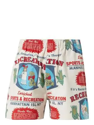 BODE Enrichment Printed Cotton Shorts - Multicoloured