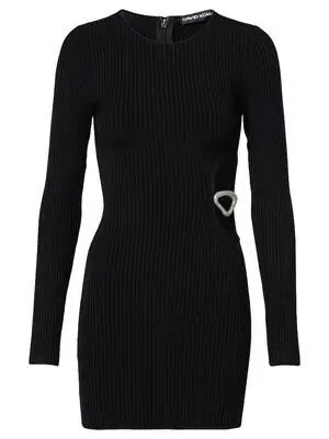David Koma Embellished Cutout Minidress - Black