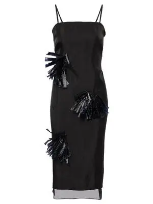 JACQUES WEI Embroidered Maxi Dress - Black