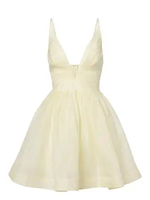 Zimmermann Illuminate Pleated Mini Dress - Yellow
