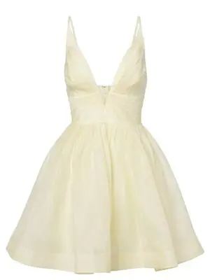Zimmermann Illuminate Pleated Mini Dress - Yellow