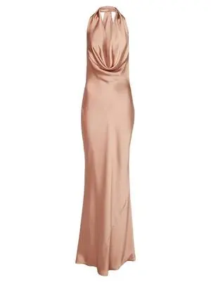 Norma Kamali Draped Gown - Brown
