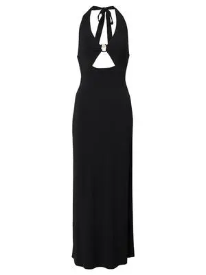 Max Mara Ghiotto Halterneck Maxi Dress - Black