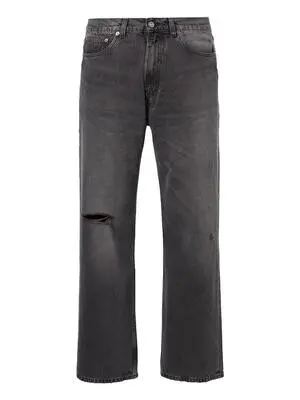 Our Legacy Third Cut Distressed Wide-leg Jeans - Grey