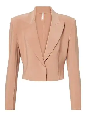 Norma Kamali Cropped Blazer - Brown