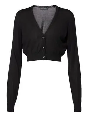 Dolce & Gabbana Silk Cardigan - Black