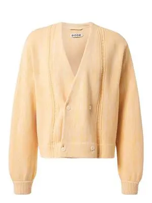 BODE Cotton Double-breasted Cardigan - Yellow