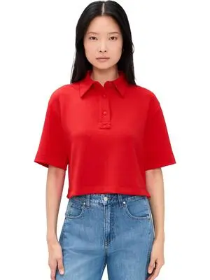 LE BOP Josephine Polo Top - Crimson