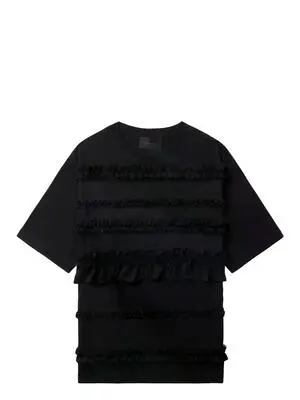 Simone Rocha Ruffle-detailing T-shirt - Black