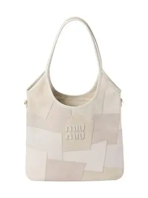 Miu Miu Leather Patchwork Bag Chalk White