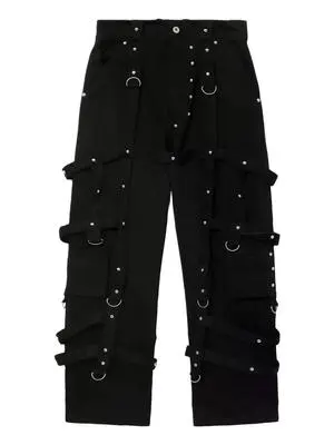 We11Done Studded Cargo Trousers - Black