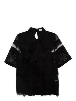 Elie Saab Lace Blouse - Black