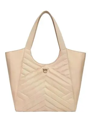 Pinko Puzzle-quilted Tote Bag - Neutrals