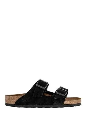 BIRKENSTOCK Arizona Two-strap Leather Sandals - Black Suede