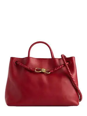 Bottega Veneta Andiamo Medium Leather Top-handle Bag - Rosewood/space-mb