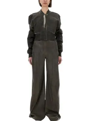 Rick Owens Cropped Bomber Jacket Flight Jkt - Grey