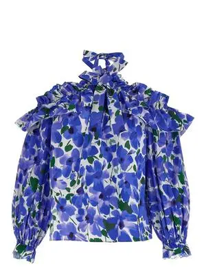 Carolina Herrera Floral Top - Multicolor