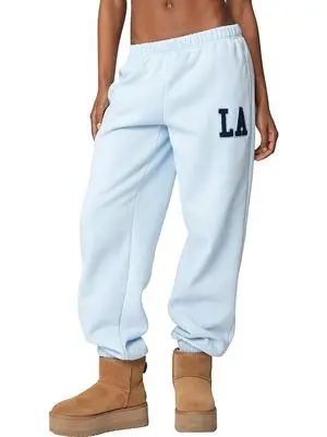 EDIKTED La Love Oversized Sweatpants - Light Blue