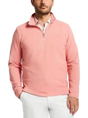 Robert Graham Hobson Quarter Zip Sweater - Coral