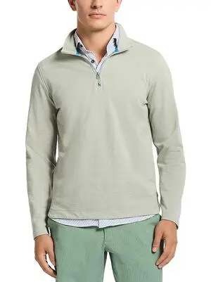Robert Graham Hobson Quarter Zip Sweater - Seafoam
