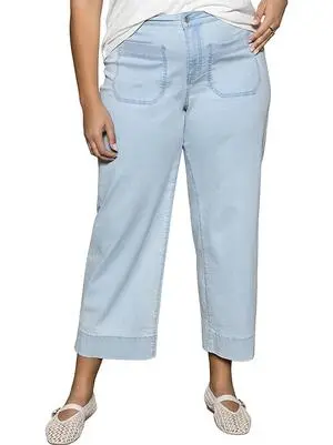 Sanctuary The Marine Cropped Wide Leg Jeans - Ultra Pale
