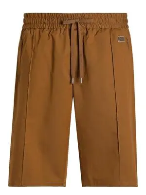 Dolce & Gabbana Cotton Gabardine Shorts - Brown