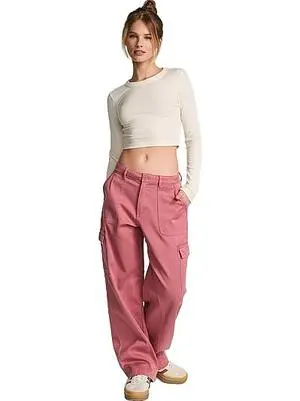 Pink Utility Cargo Pants Pink