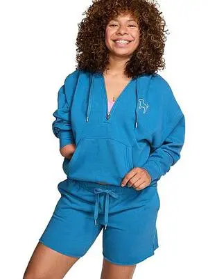 Pink Campus Fleece™ Half-zip Hoodie - Blue