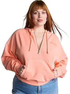Pink Campus Fleece™ Half-Zip Hoodie Orange