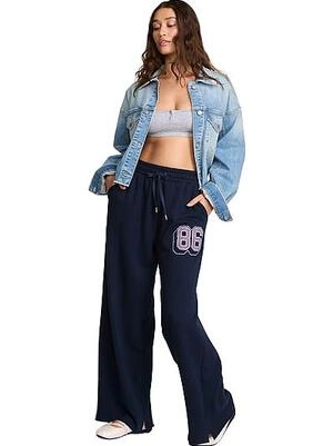 Pink Campus Fleece™ Wide-Leg Split-Hem Sweatpants Blue