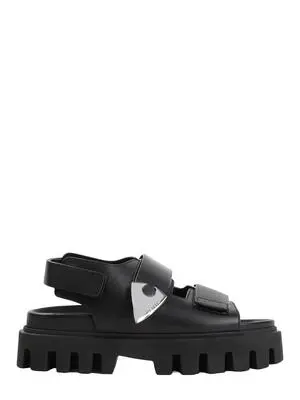 Alexander McQueen Leather Platform Sandals - Black