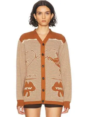 BODE Buckaroo Cardigan - Brown & Cream